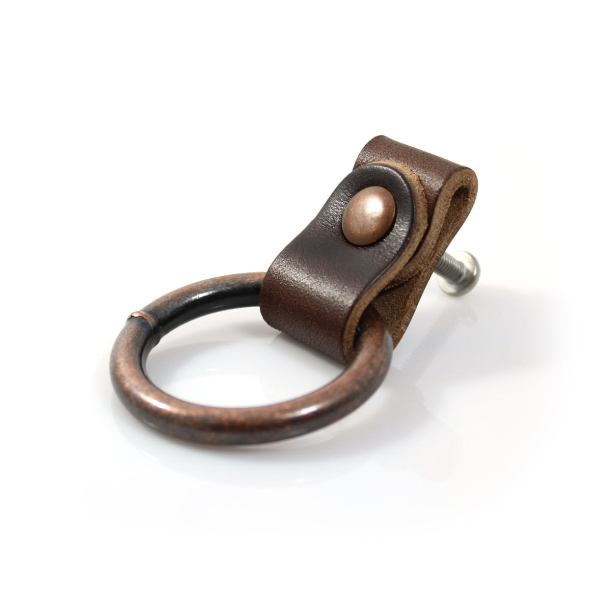 Romi Leather Drop Ring Furniture Pull – Makeline Designs